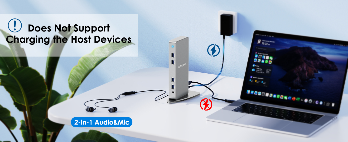 WAVLINK 14-IN-1 USB-C/A Laptop Dock DisplayLink Docking Station Dual ...