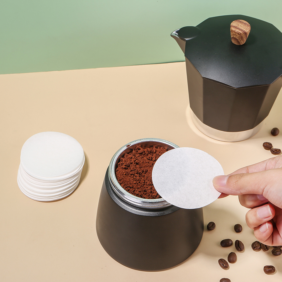 100Pcs Moka Coffee Filter Paper 56mm 60mm 68mm For Espresso Coffee ...
