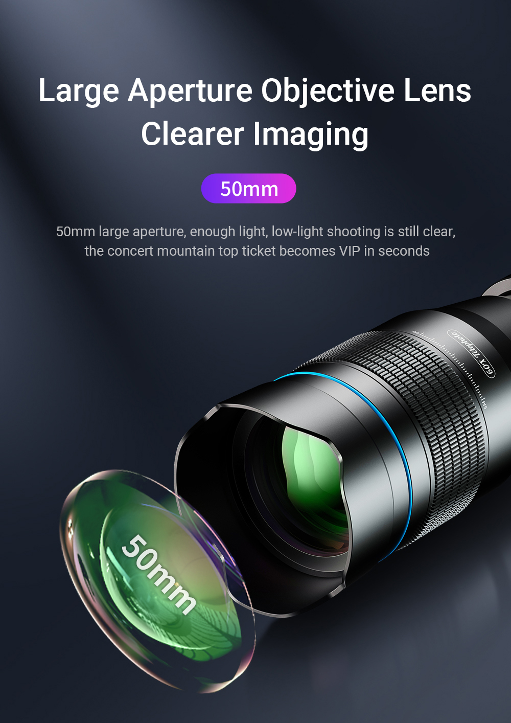APEXEL HD Professional 60X Monocular Telescope Larger Magnification ...