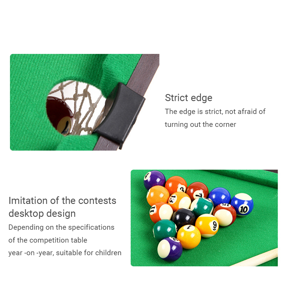 OneTwoFit Mini billiard Table Set For Kids Wooden Tabletop Pool Table ...