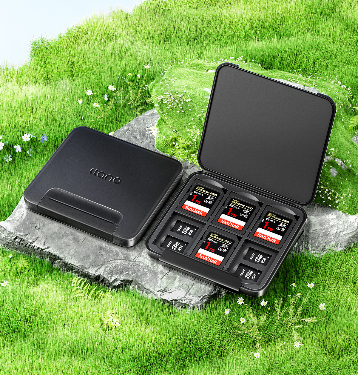 Llano Card Case Holder Water Resistant & Anti-Shock Memory Card Case ...