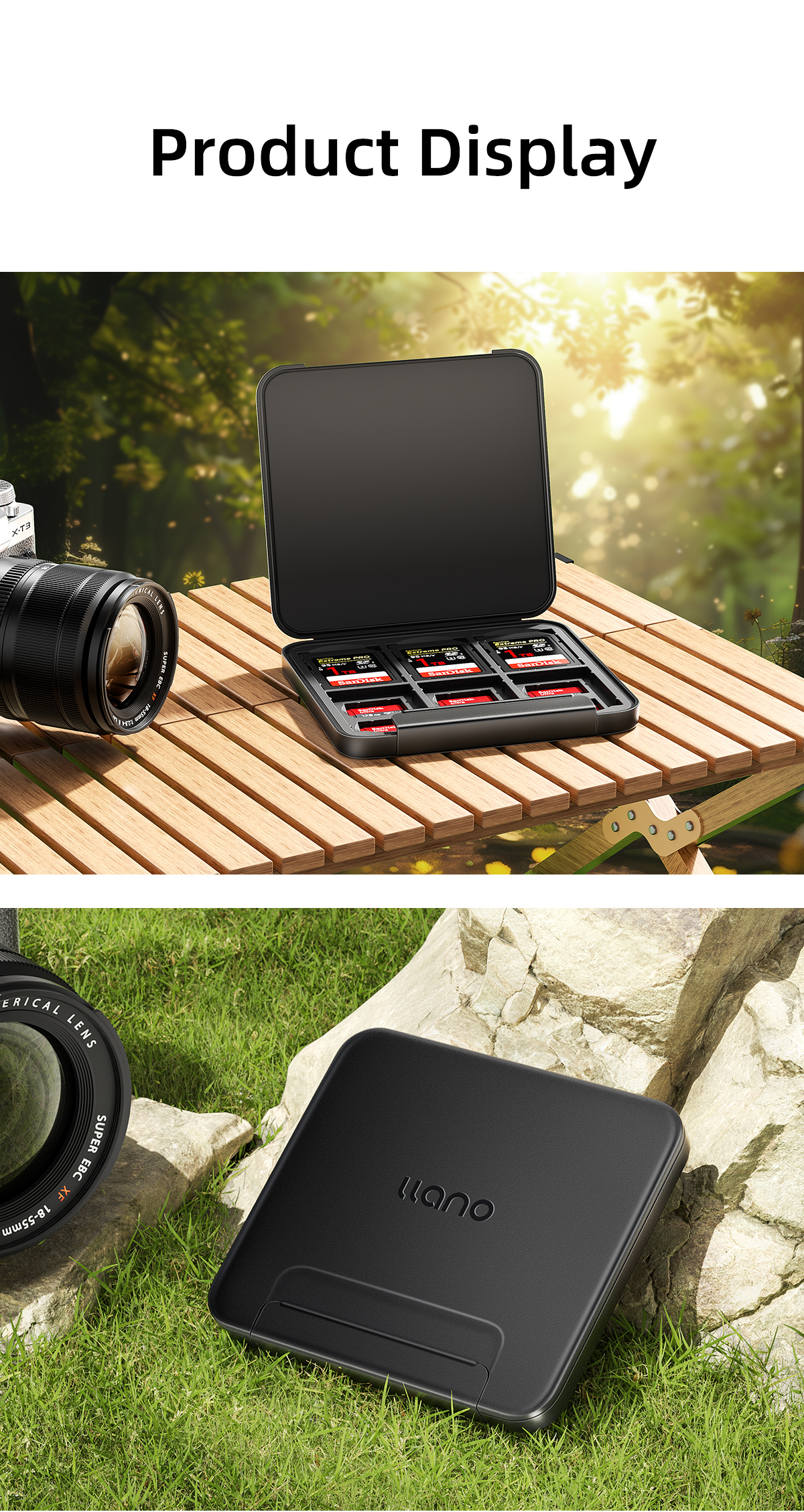 Llano Card Case Holder Water Resistant & Anti-Shock Memory Card Case ...