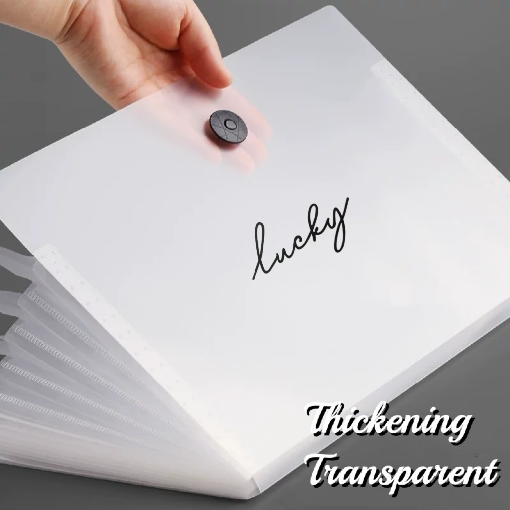 Long Expanding File Folder Document Storage Portable Clear File ...