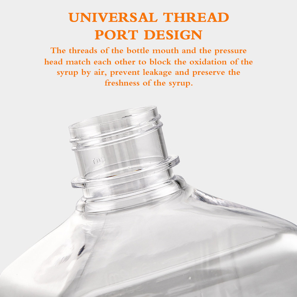1600ML Sugar Pressure Bottle Plastic Fructose Squeeze Bottle Syrup Quantitative Pressure Head ...