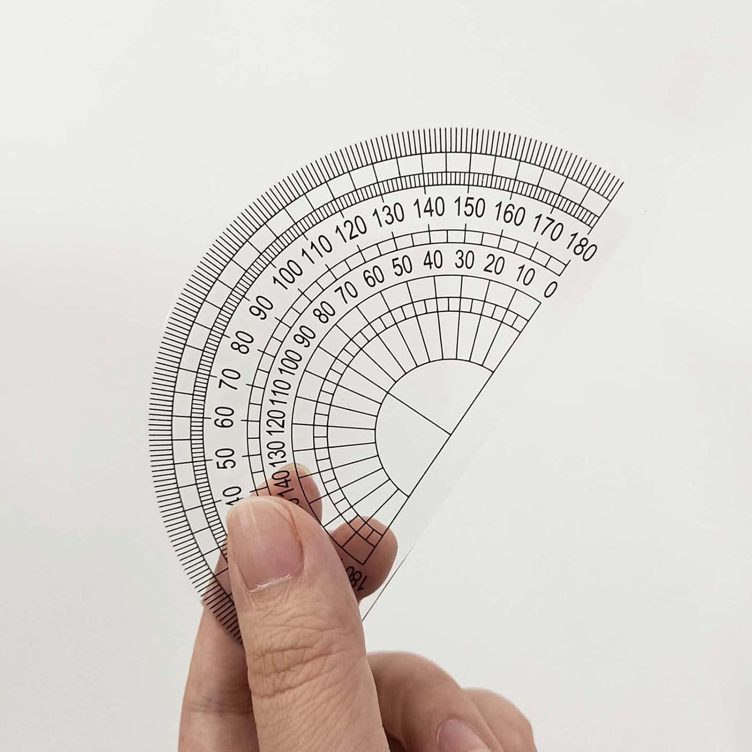 3pcs Clear Plastic Geometry Protractor 180 Degrees Ruler Protractors 4 ...