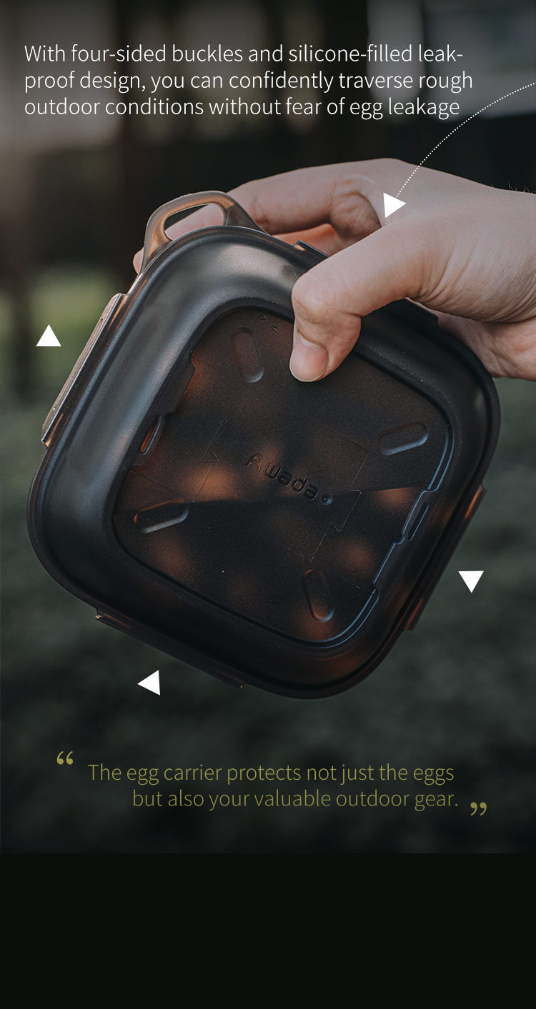 Awada 2 in 1 Multifunctional Egg Container Outdoor Shockproof Egg Protection Case Stackable ...