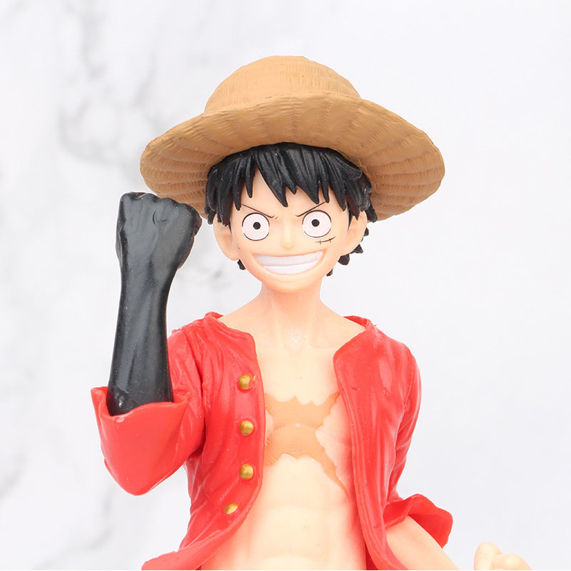 23cm One Piece Anime Figure Confident Smiley Luffy Three Form Face ...