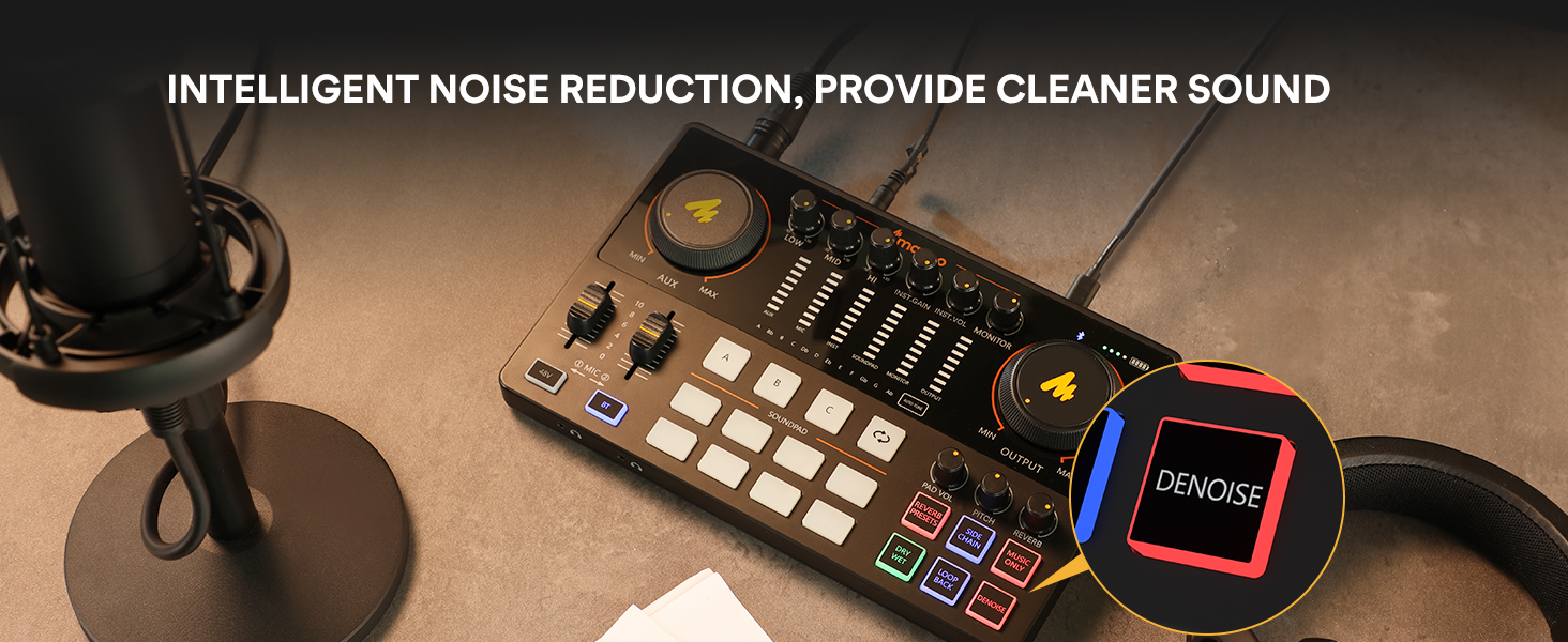 Maono AME2A Professional Sound Card Microphone Set Maonocaster Studio ...