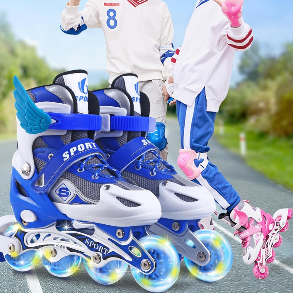 Roller Skates for Kids Adjustable Length Skating foot With Flash skates ...