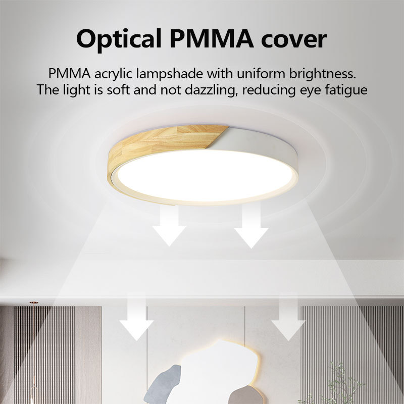 LED Tricolor ceiling light remote control dimming living room bedroom ...