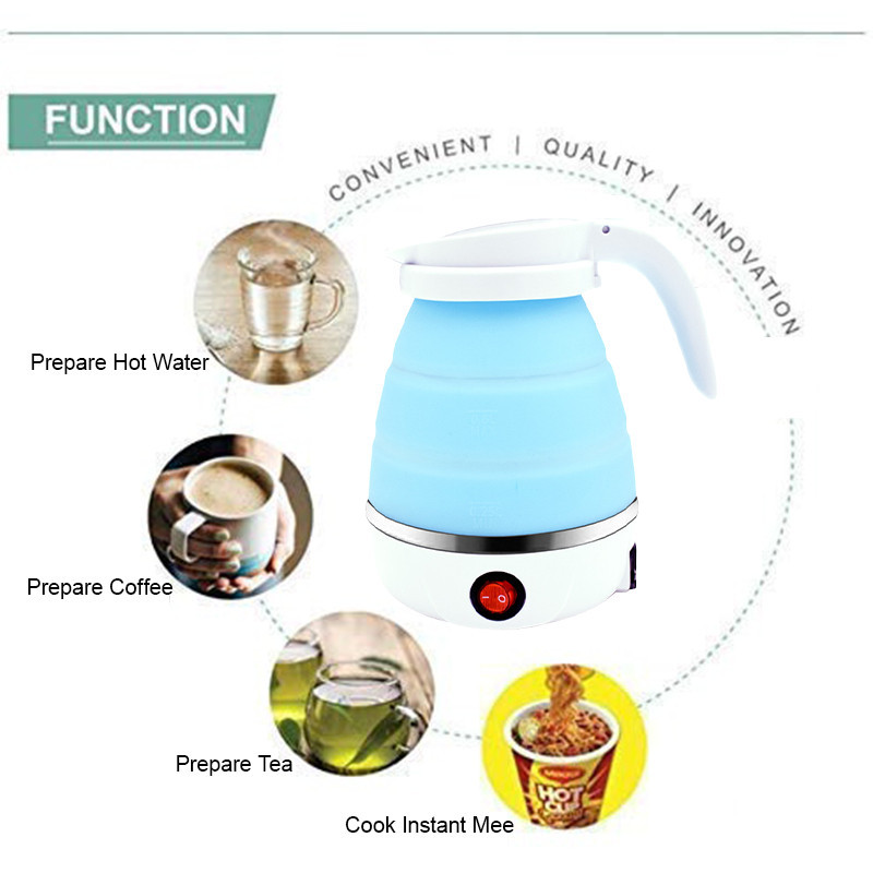 SL Silicone Travel Folding Electric Kettle 0.5 Liter Mini Collapsible ...