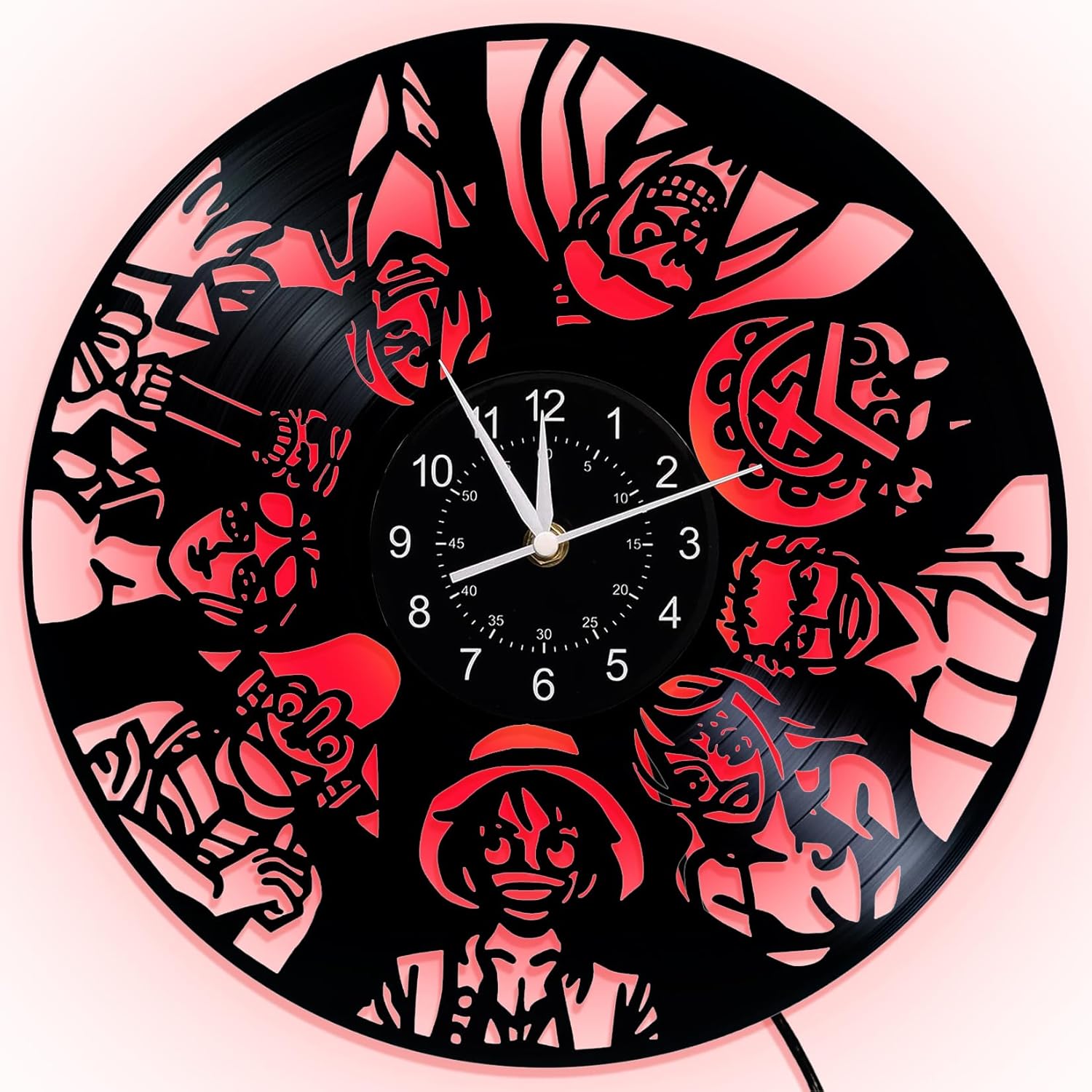 Anime One Piece Wall Clock Gifts, Creative 7 Color Night Lamp 12 Inches ...