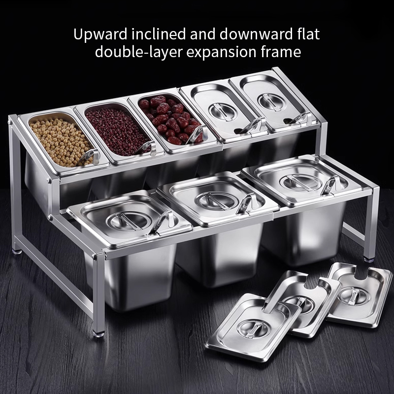 double layer 304 stainless steel hotel pan with cover buffet food ...