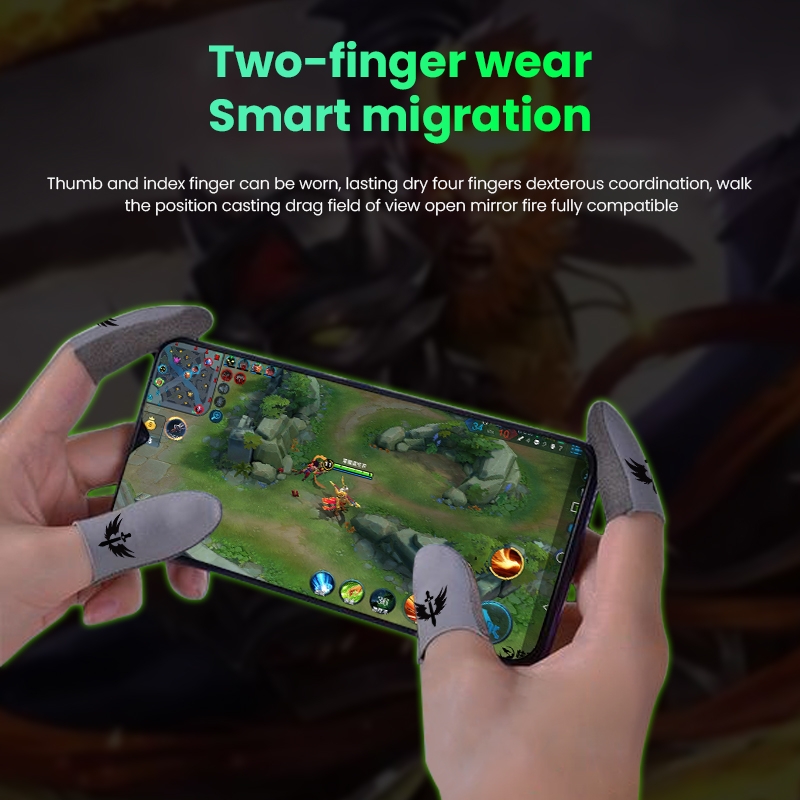 BlueWow Gaming Finger Sleeve for PUBG Breathable Fingertips Sweatproof Anti-slip Fingertip ...