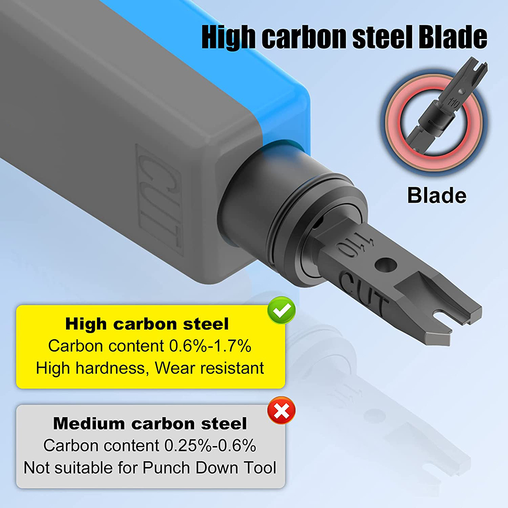HOOLNX Impact 110 Punch Down Tool with Cable Hook, Enlarged Blade ...