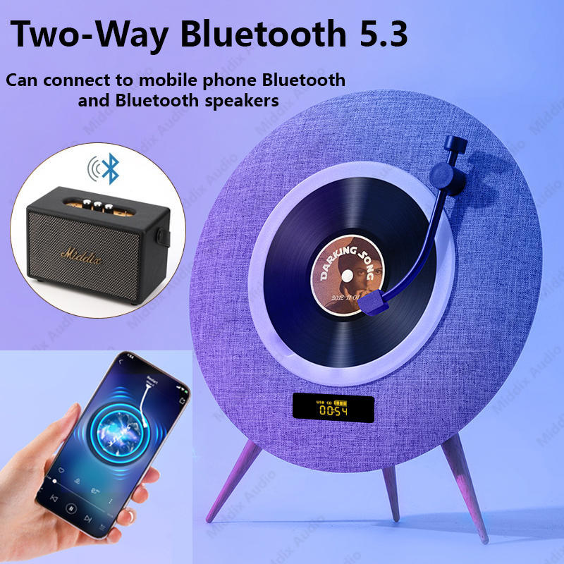 Middix Cd Player With Speaker Music Album Player Bluetooth Audio Built ...