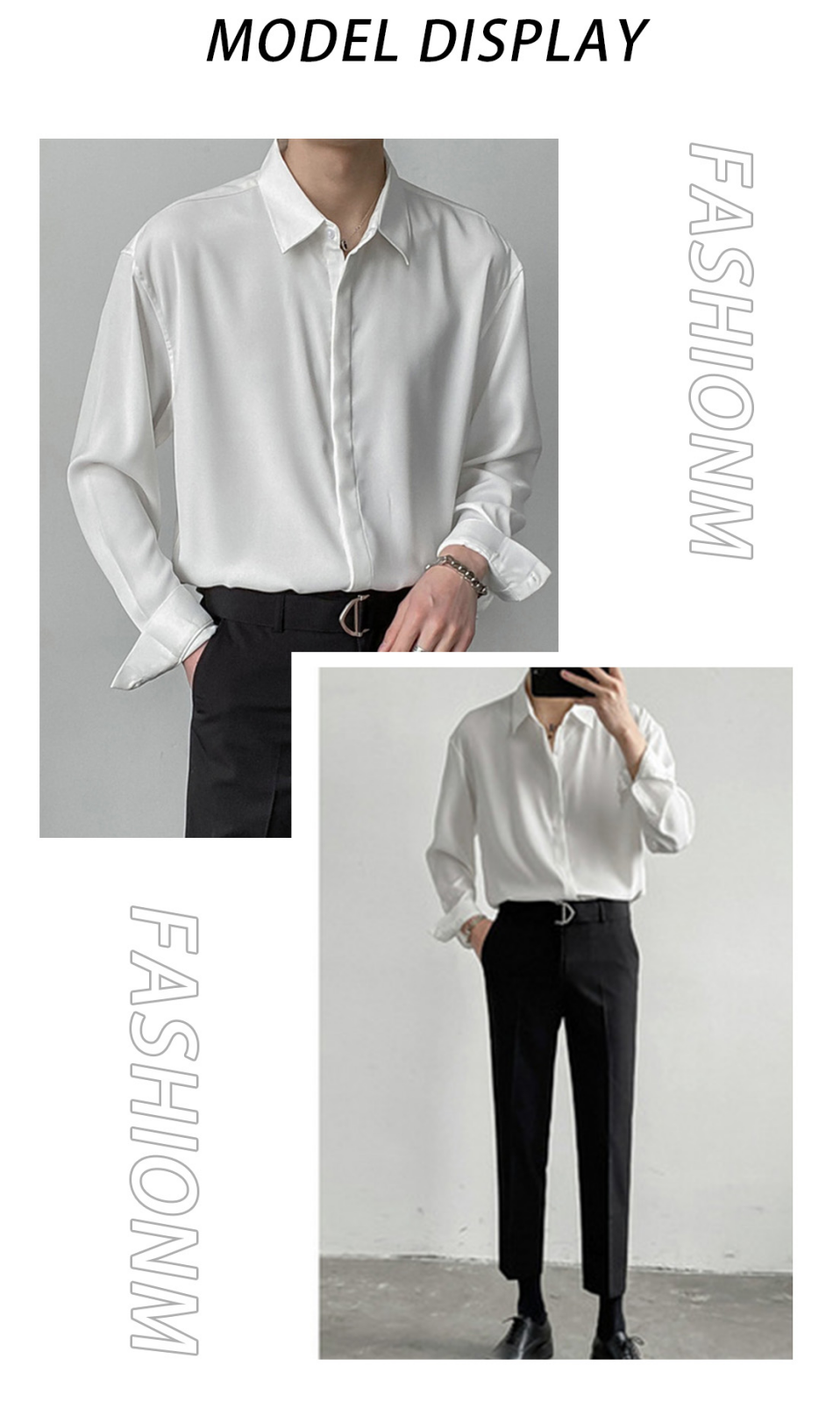 EVANTHE Classic Korean Men's Plain Casual Fashion Long Sleeve Polo Shirts for Men | Shopee ...