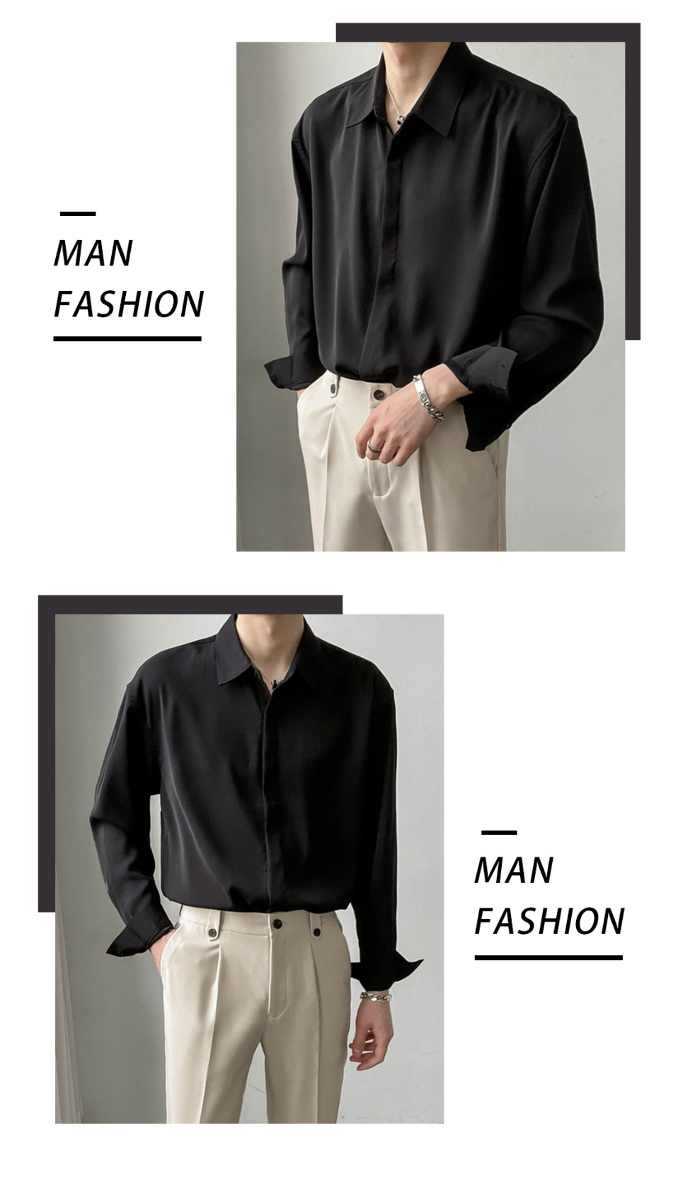 EVANTHE Classic Korean Men's Plain Casual Fashion Long Sleeve Polo Shirts for Men | Shopee ...