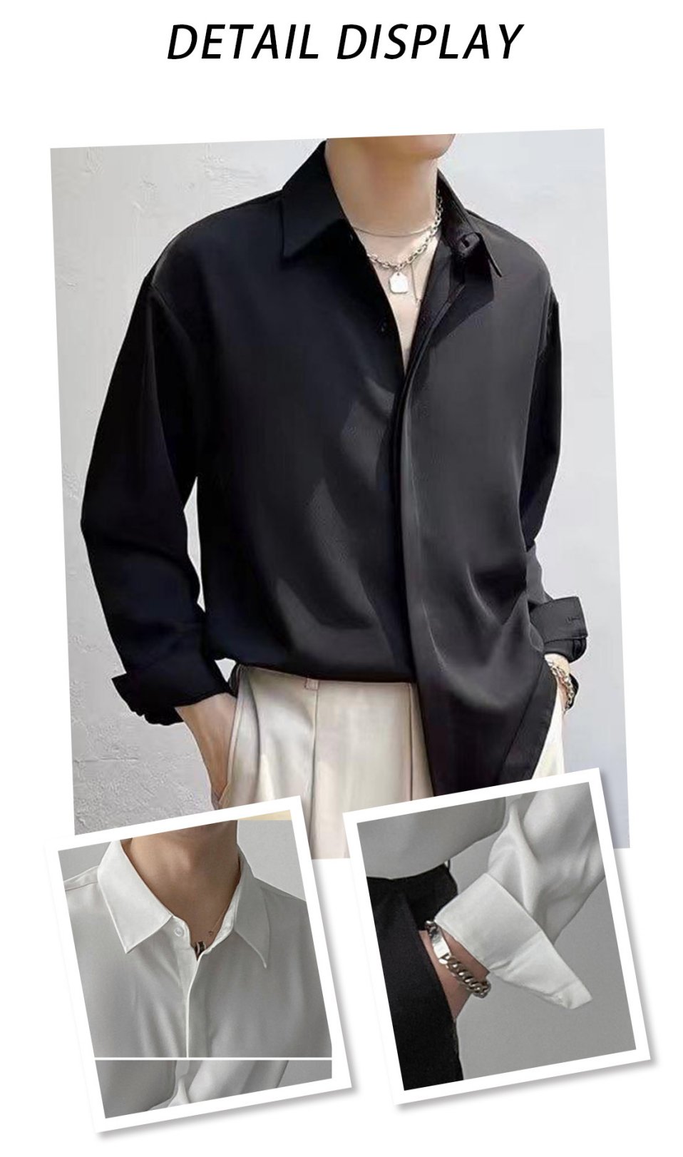 EVANTHE Classic Korean Men's Plain Casual Fashion Long Sleeve Polo Shirts for Men | Shopee ...