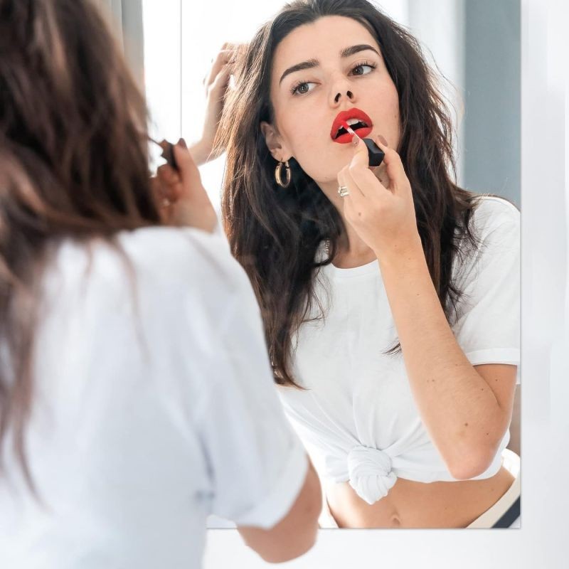 30*120cm Wall Adhesive Mirror Stickers HD Full length Mirror Acrylic ...