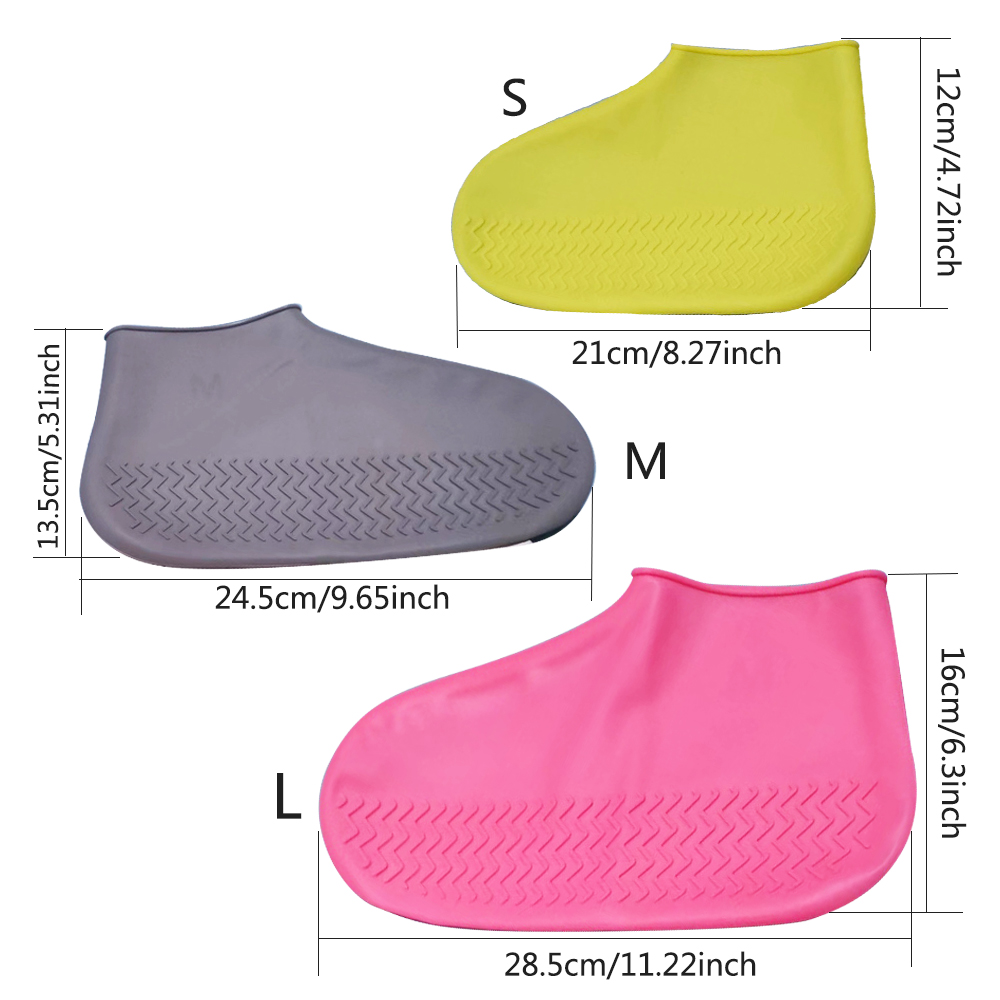 Waterproof Silicone Rubber Shoe Covers Anti-Slip Outdoor Protection for ...