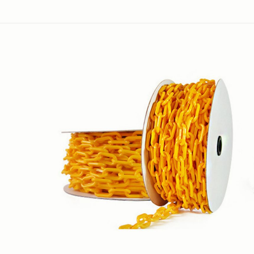 Plastic yellow chain=8mmx25m /6mmx25m 5Meter Plastic Warning Barrier ...