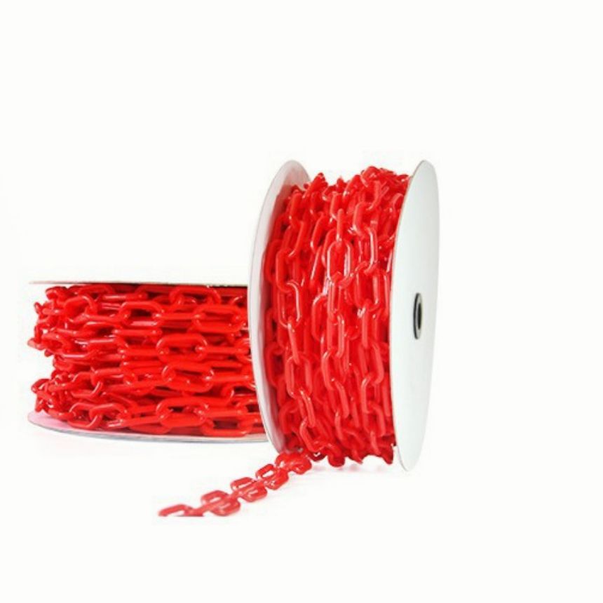 Plastic yellow chain=8mmx25m /6mmx25m 5Meter Plastic Warning Barrier ...