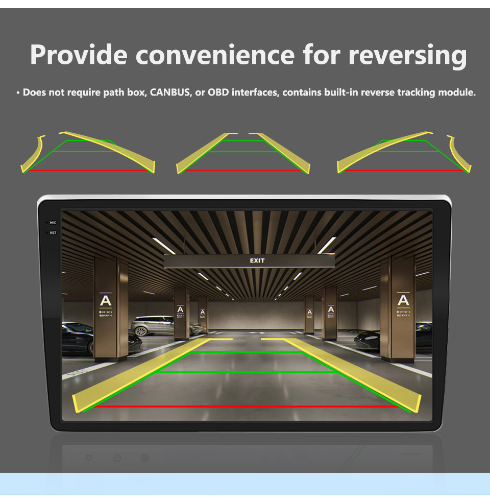 Dynamic Trajectory HD AHD 1080P Rear View Camera With Parking Line HD ...