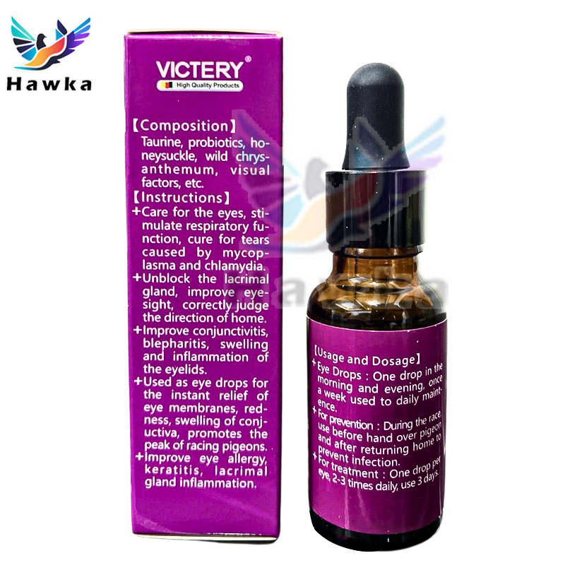 Victery Pigeon Eye Drops 20ml Clean Eyes with Probiotics One Eye Cold ...