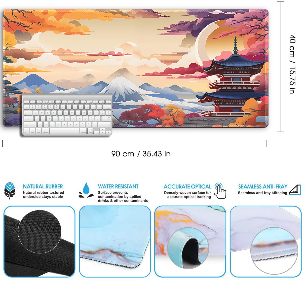 Mount Fuji in Japan Mousepad Extended Mousepad Large Gaming Mousepad ...
