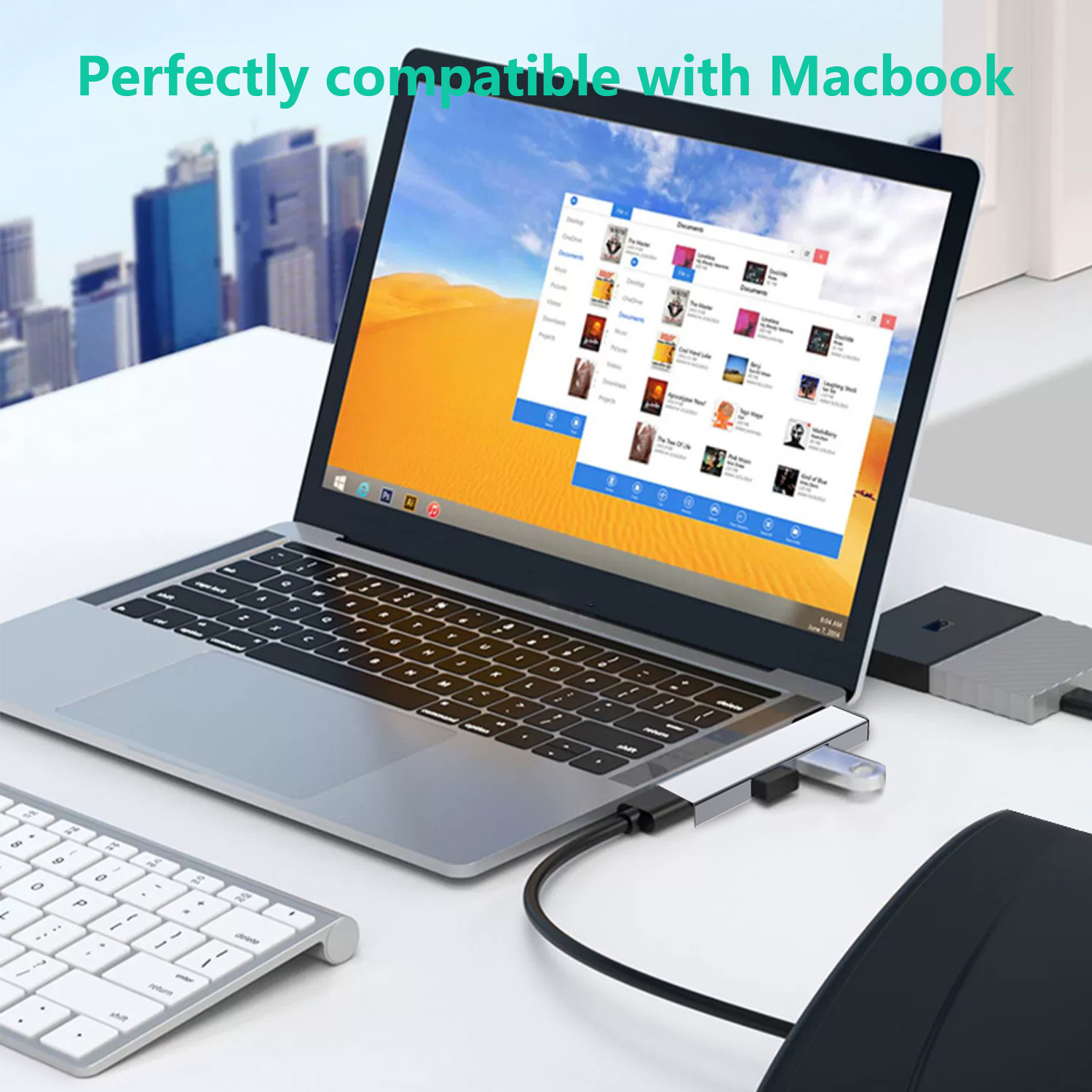 USB 3.0 Hub Aluminum USB Expander 3-Ports USB Splitter Extension Data ...