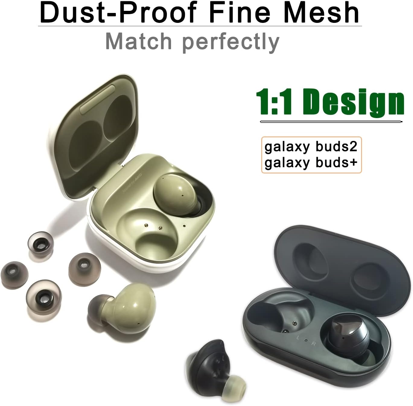 3 Pairs LMS Silicone Ear Tips for Galaxy Buds 2 Dustproof Fine Mesh ...