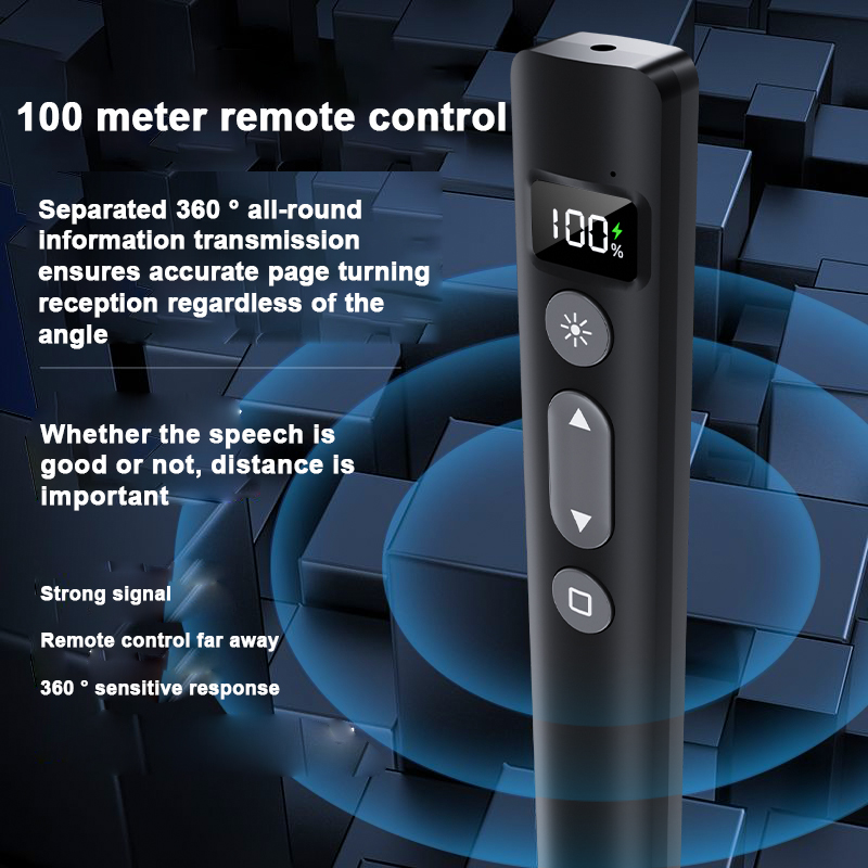 LED digital Wireless Presenter Pen 2.4Ghz USB C Adapter Handheld Remote ...