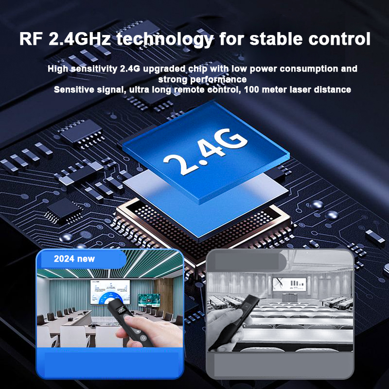 LED digital Wireless Presenter Pen 2.4Ghz USB C Adapter Handheld Remote ...