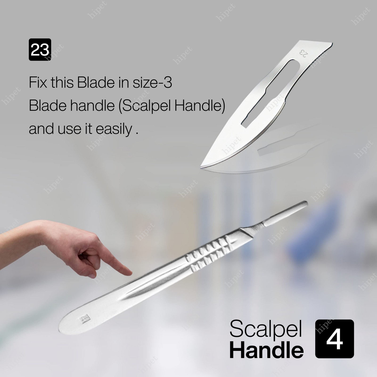 10 Pcs 23# Sterile scalpel blades with 3# Handle for Paper Cutting ...