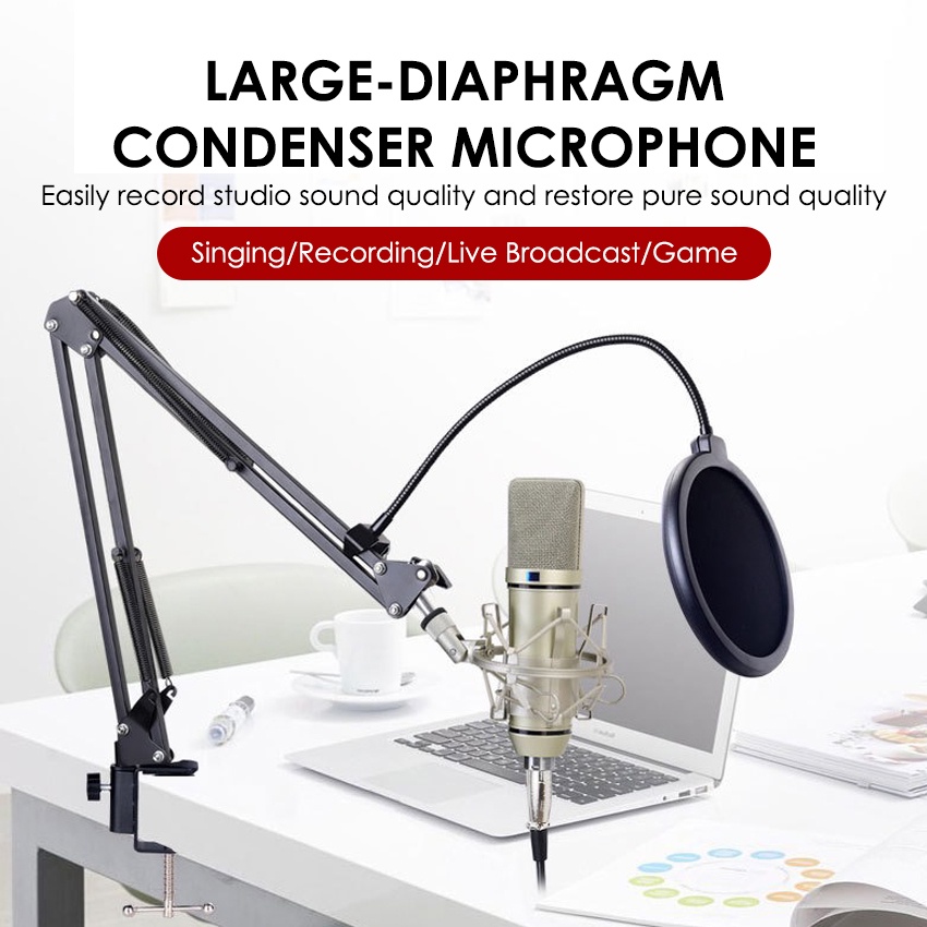 TyneHay U87+V8S Professional Condenser Microphone Kit with V8S Sound ...