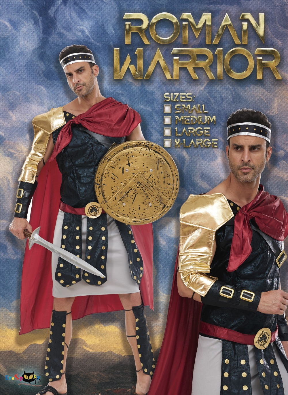 COD Adult Roman Emperor Toga Costume Men Brave Roman Warrior Gladiator ...