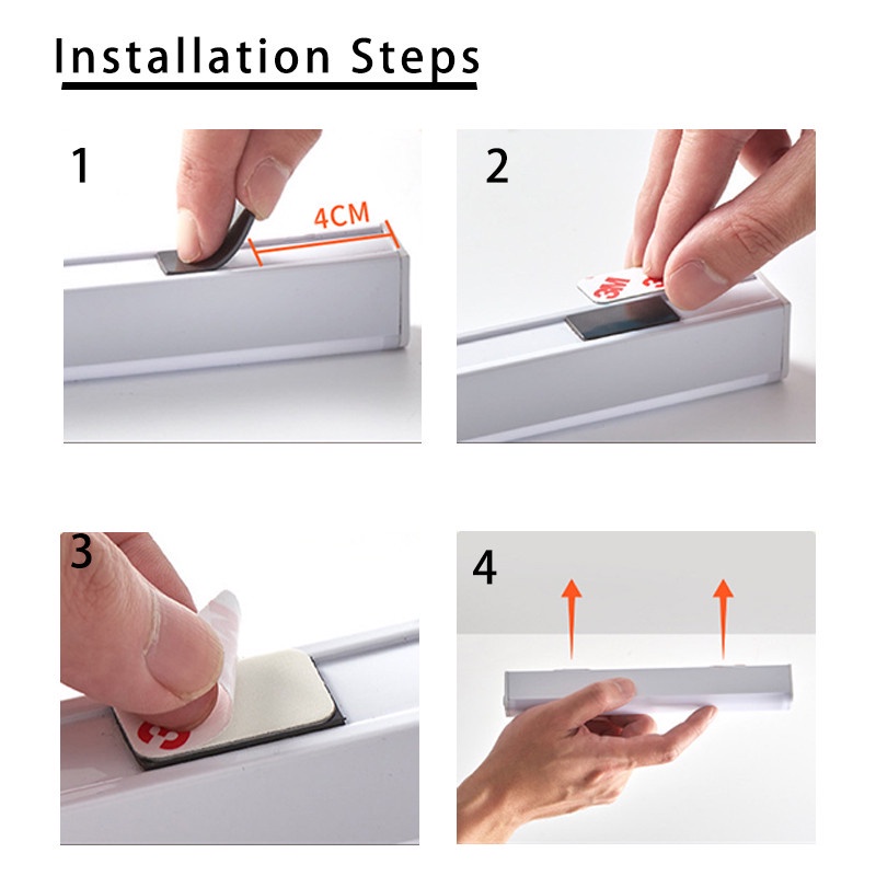 LED Wireless Motion Sensor Smart Light Tube USB Rechargeable Induction ...