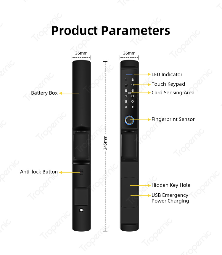 【24h Ship Out】Tuya/TTLOCK Sliding Door Lock Waterproof Smart Door Lock ...