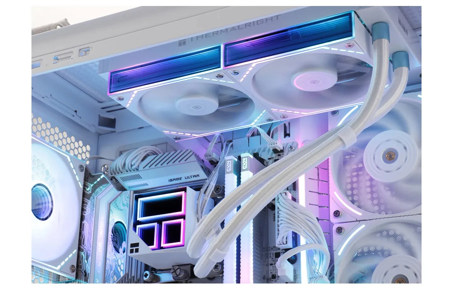 Thermalright Frozen Infinity 360 WHITE Liquid CPU Cooler PWM Fans with 2000RPM Desktop CPU Aio ...