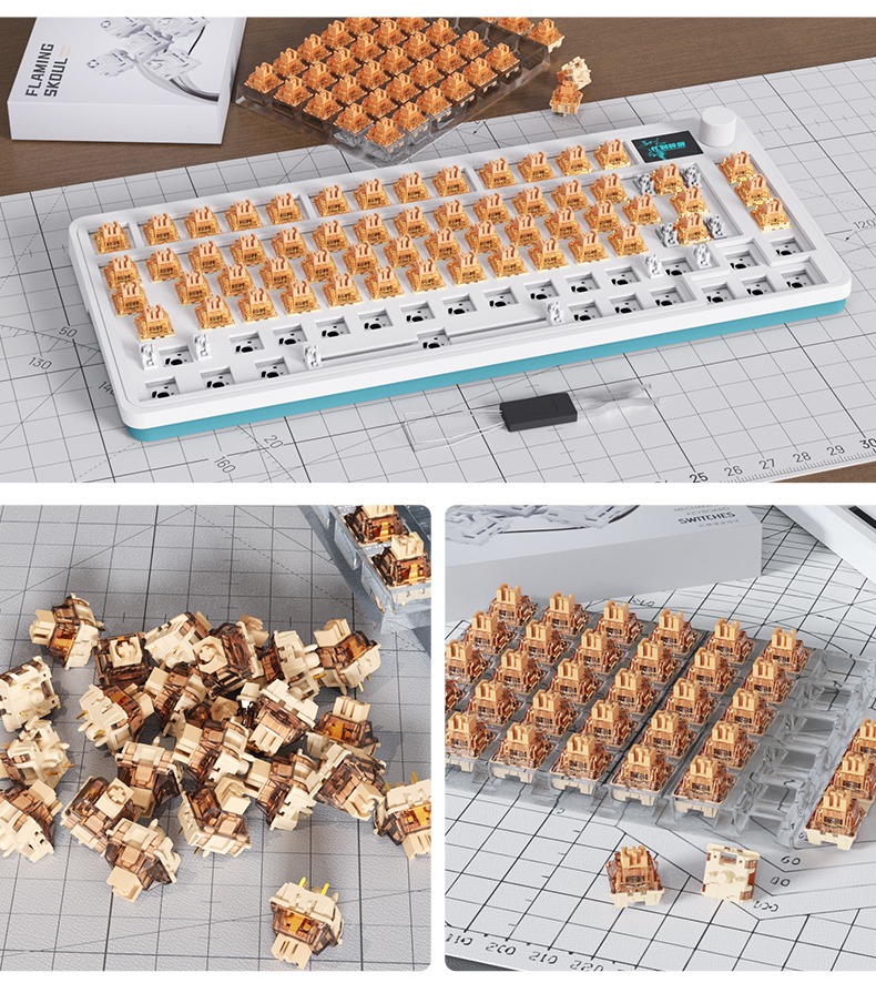 -LW- FLAMING SKULL FS Switch Customized Mechanical Keyboard Switch ...