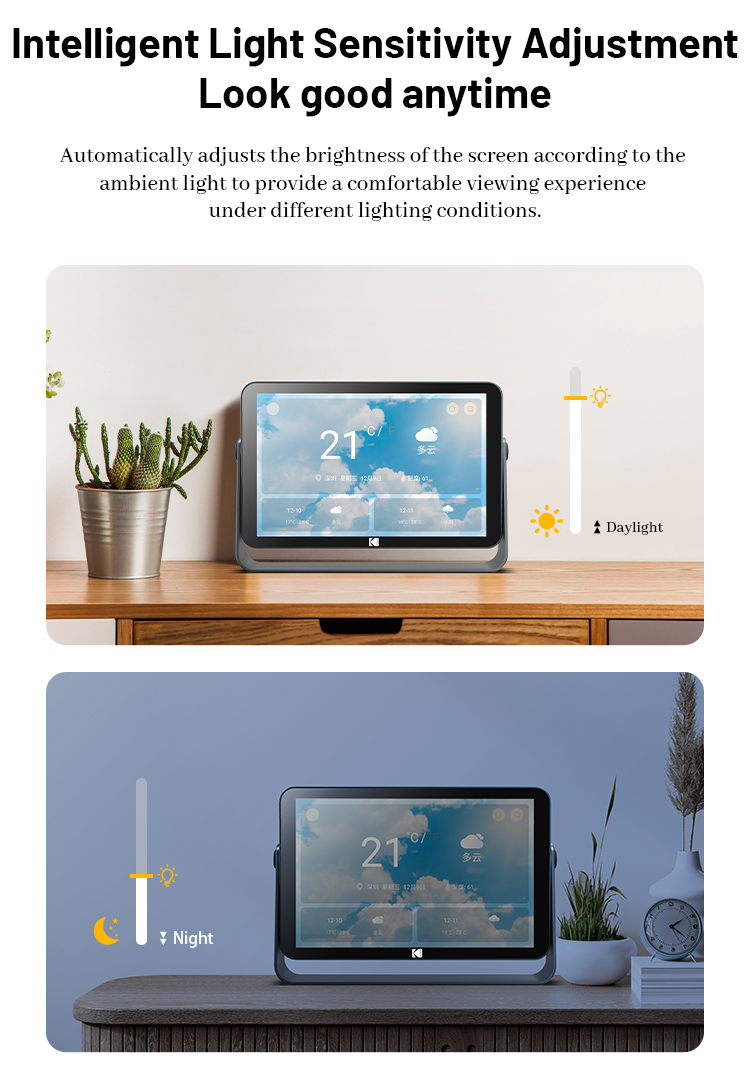 KODAK RWF-109 WiFi Digital Photo Frame 10.1-inch FHD Touch Screen ...