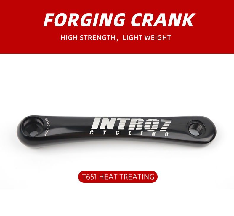INTRO7 Fixie Crankset 48T 170mm Square Hole Chainwheel and Crank ...
