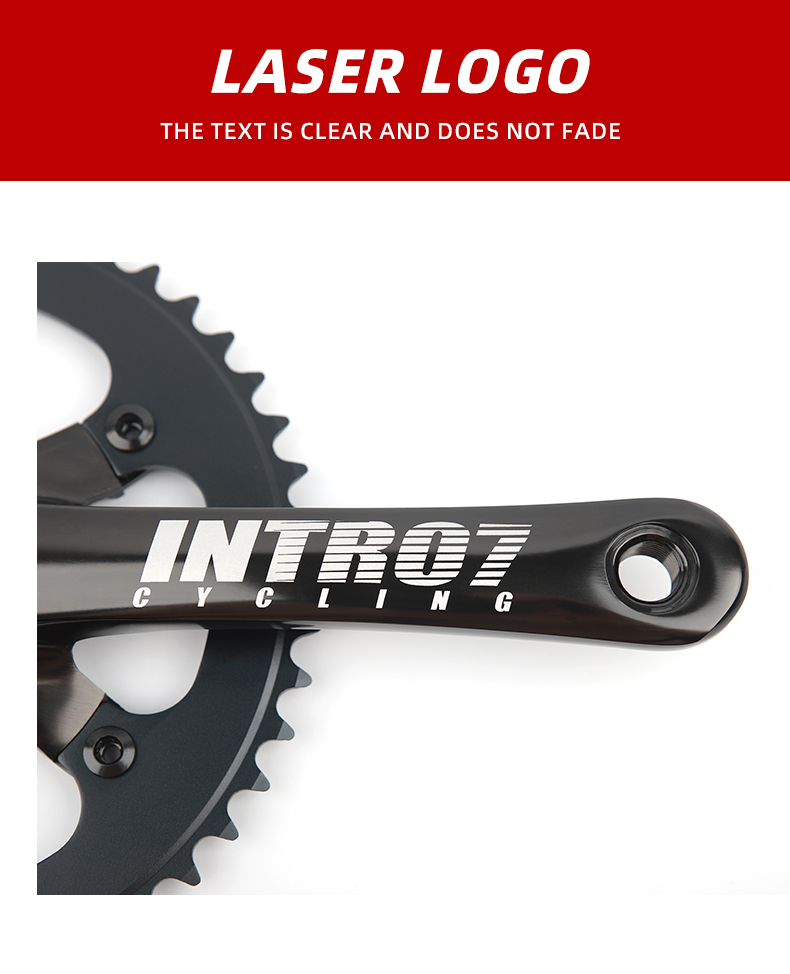 INTRO7 Fixie Crankset 48T 170mm Square Hole Chainwheel and Crank ...