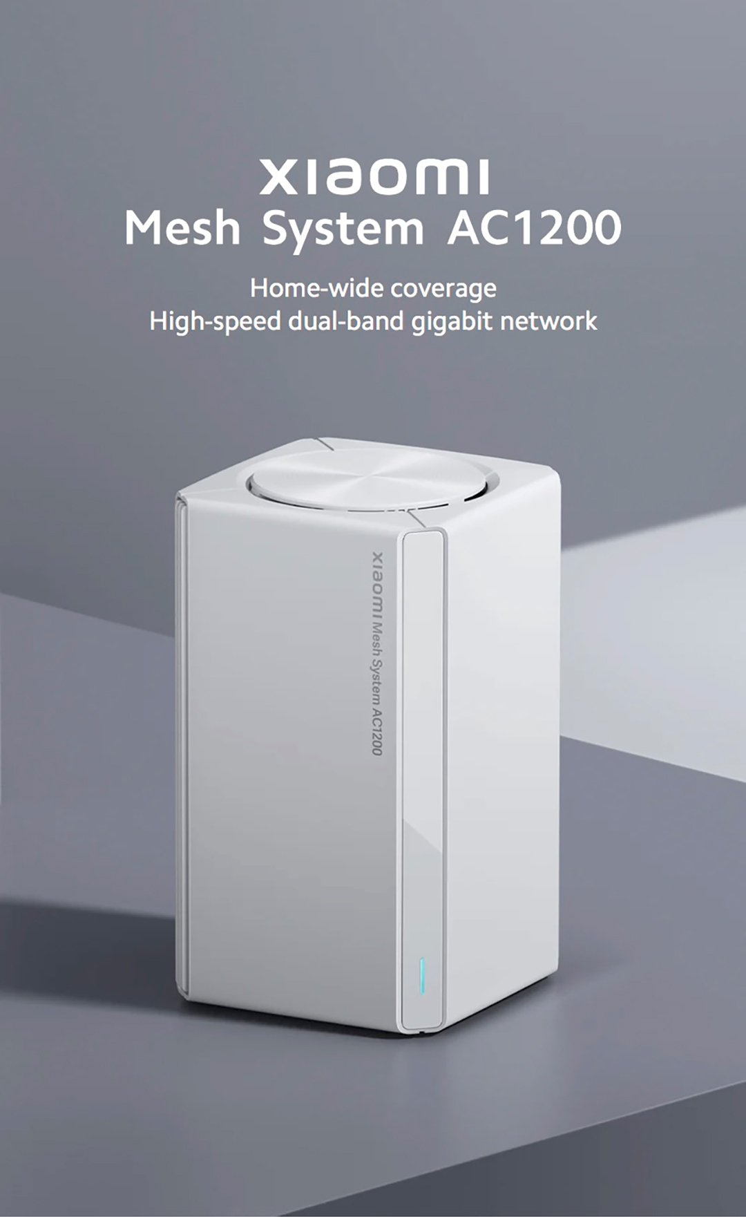 Xiaomi Mesh System AC1200 EU(1pack&2pack)|Simple and compact design|2.4GHz and 5GHz dual-band ...