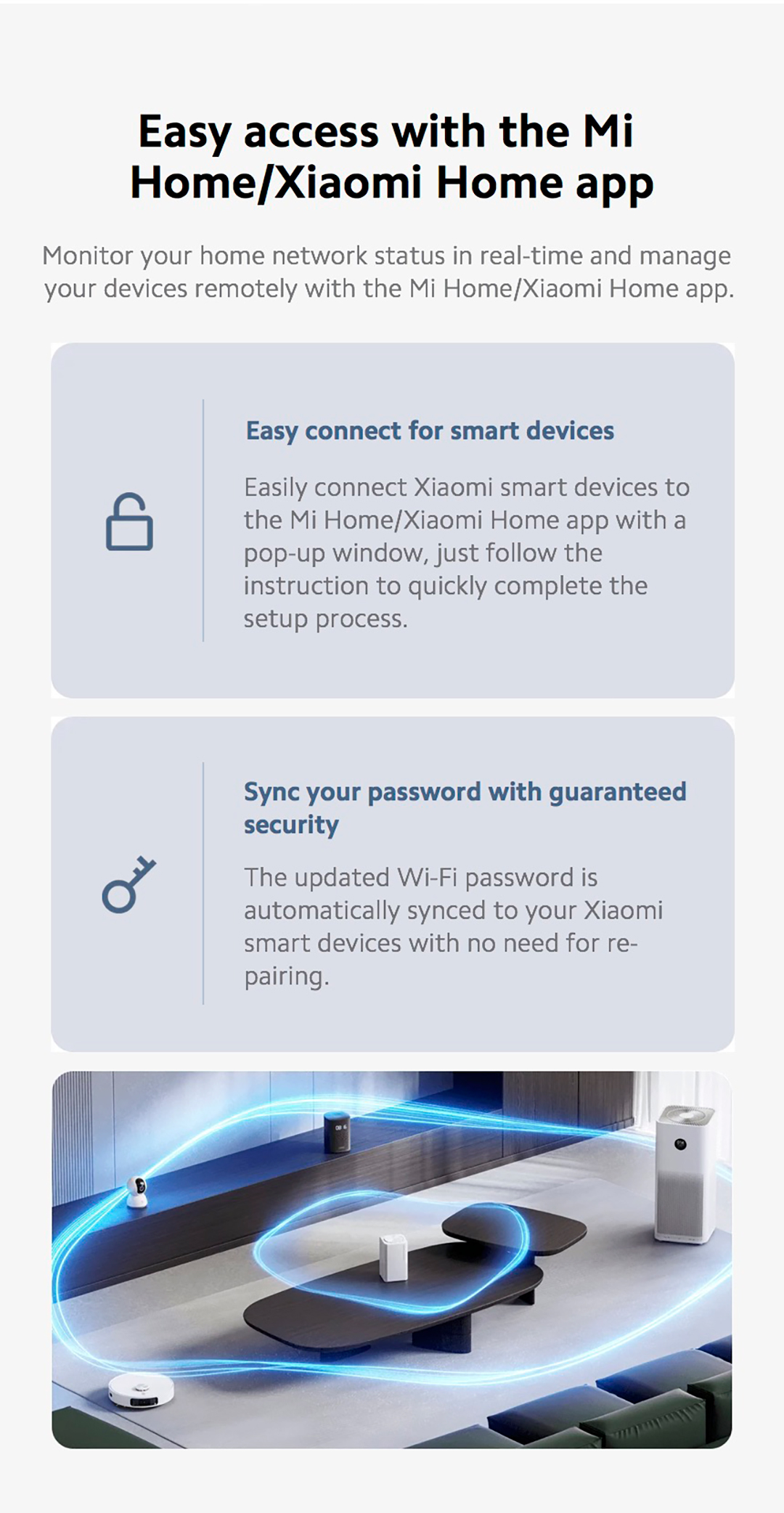 Xiaomi Mesh System AC1200 EU(1pack&2pack)|Simple and compact design|2.4GHz and 5GHz dual-band ...