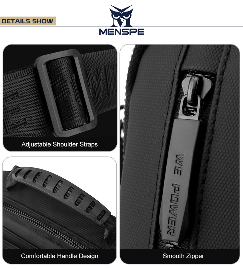 MENSPE Men Bags Men's Shoulder Bag Cross Body Bag Casual Handbag Men ...