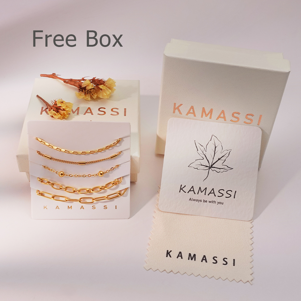 KAMASSI Buy 1 Get 4 Free Stainless Steel Fashion Design for Women Five ...