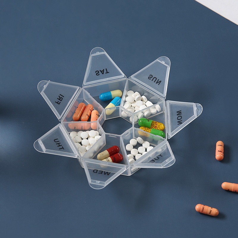 7 Days Pill Case Candy Vitamin Storage Box Travel Portable Mini Pill ...