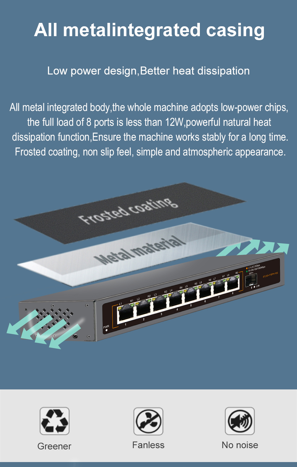 JT-COM 6-Port / 9-Port 2.5Gb Ethernet Switch 2 10G SFP+ Port And 4-Port ...